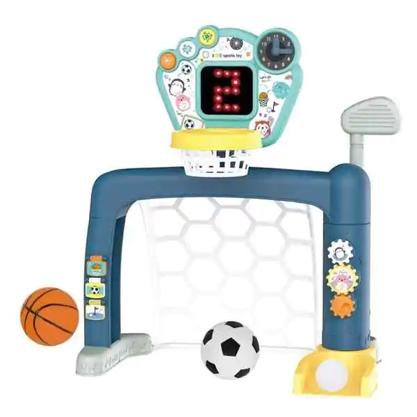 Gem Toys Sports World 3-u-1 podesivi set za unutrašnju igru – košarka, fudbal i golf