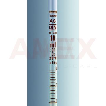 Graduisana pipete Marienfeld, 25 ml : 0,1 ml, 10 komada