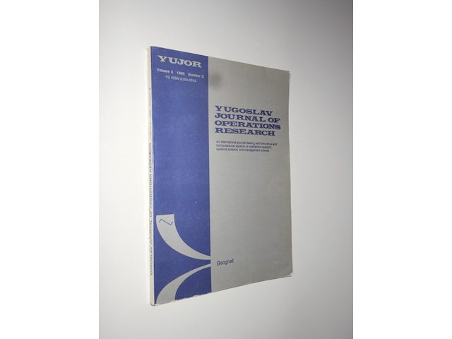 Yugoslav journal of operations research