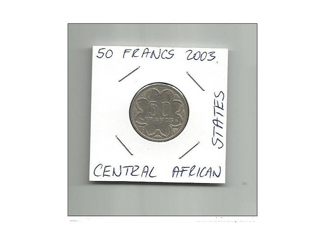 g1 Central African States 50 francs 2003.