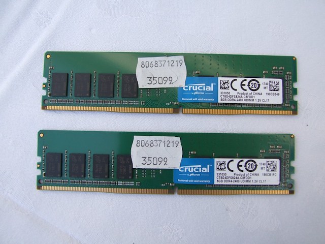 Crucial 16Gb DDR4 2400MHz