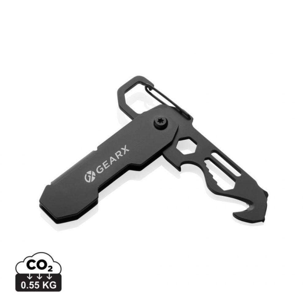 Gear X foldable EDC tool with carabiner and parcel cutter