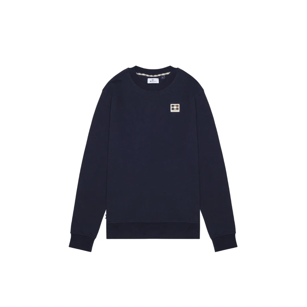 Aquascutum Rubber Patch logo duks teget