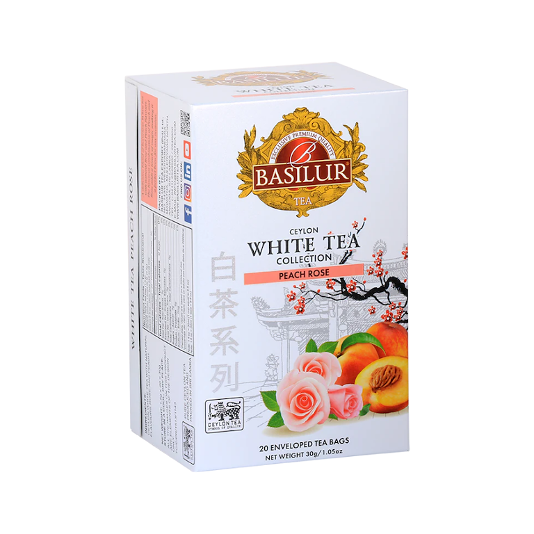 Basilur White Tea Collection- Breskva i Ruža 20×1