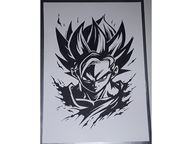 Crtez na hamer papiru 30 x 21,5 cm. - Goku