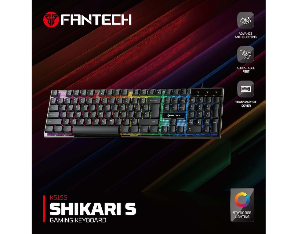 Tastatura Gaming Fantech K515S Shikari S crna