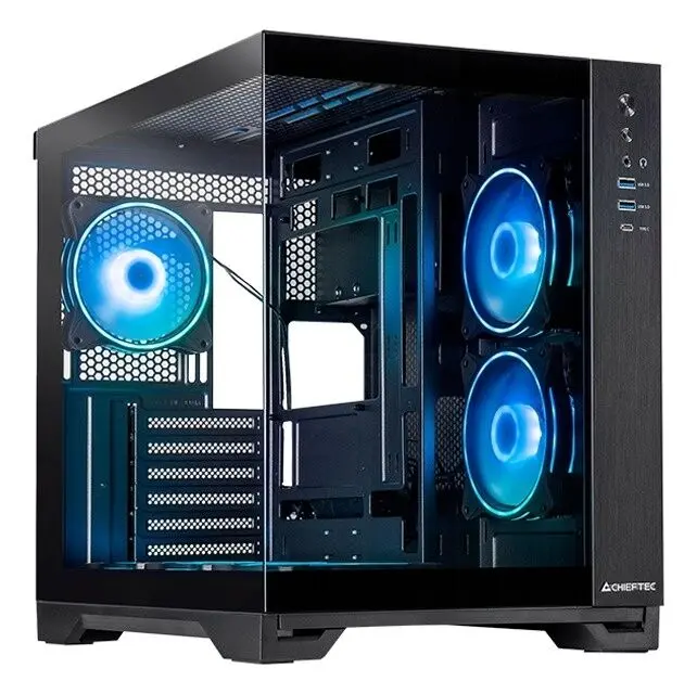Chieftec Gaming kućište VISIO GM-30B-TG-OP, Mini Tower, Crno