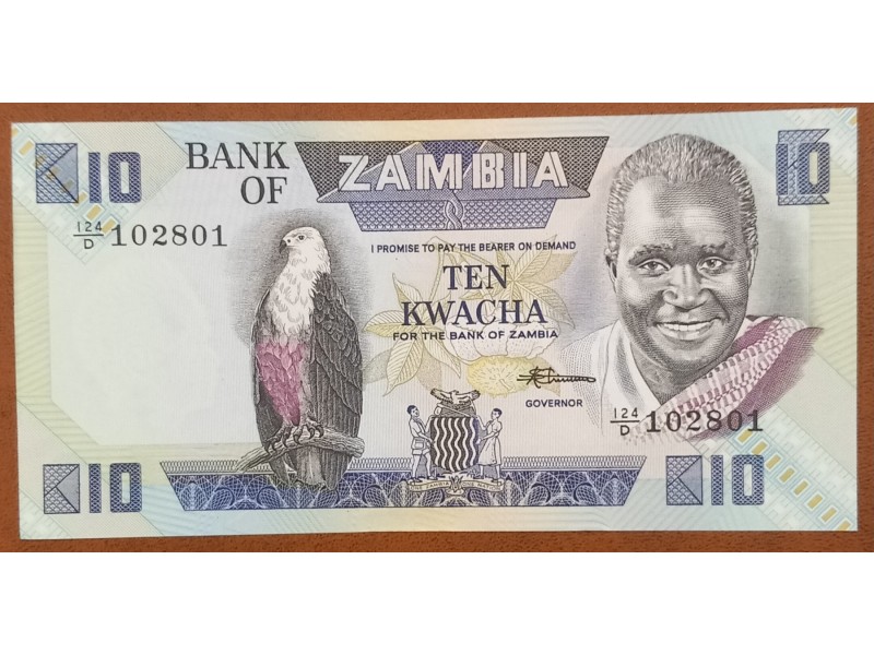 Zambia 10 Kwacha iz 1986