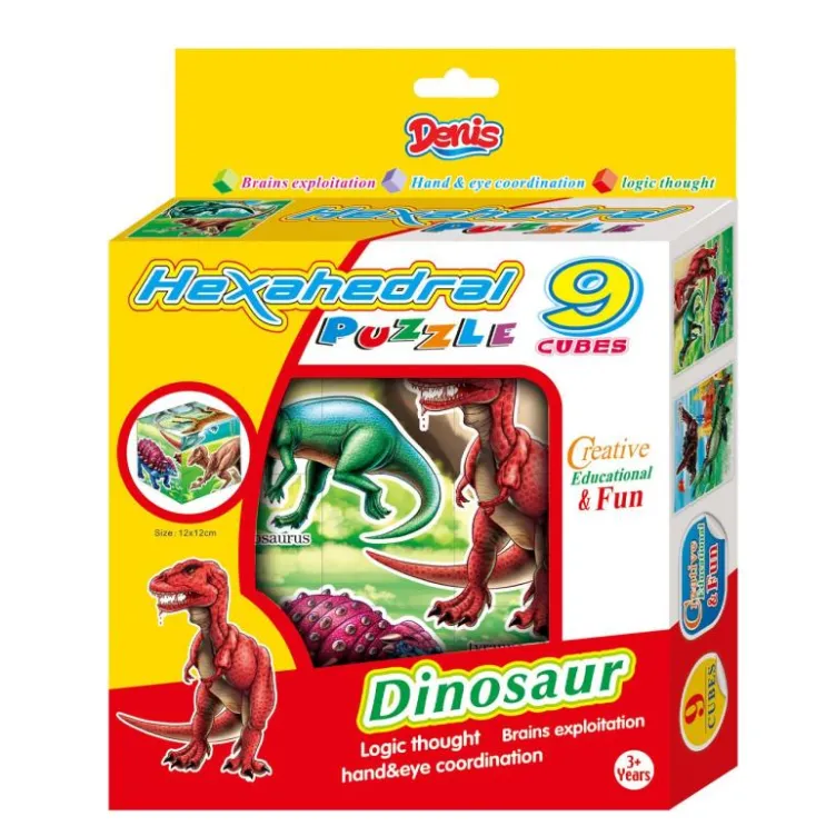 Puzzle / Slagalica Dinosauri, 9 kocki