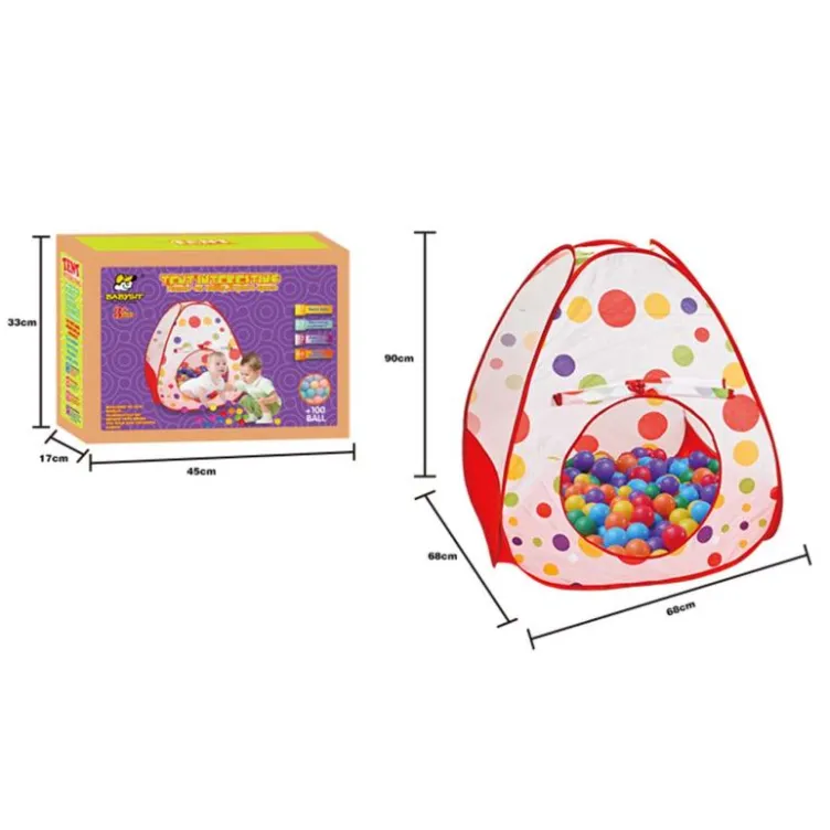 Dečja kućica za igru šator, 100 loptica