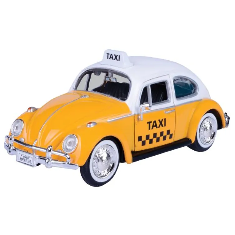 Met. Auto 1:24 1966 volkswagen classic beetle taxi