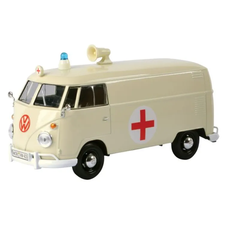 Met. Auto 1:24 volkswagen delivery van ambulance