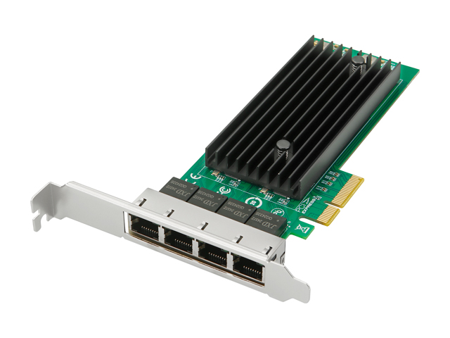 E-Green PCI-Express kontroler x 4 na 2-port RJ45 10 Gigabit Ethernet (Intel x 550)