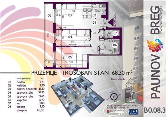 Paunov Breg, novogradnja, direktno od vlasnika