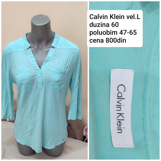 Calvin Klein ženska bluza tirkiznoj boji