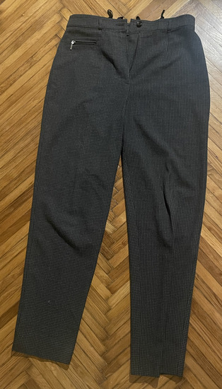 Ženske Crni Karo Pantalone Boot Cut L Veličina