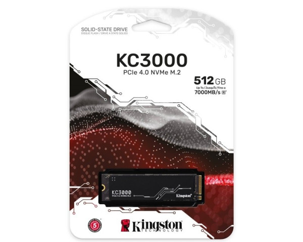 SSD M.2 512GB Kingston SKC3000S 512G 7000MBs 3900MBs 24m