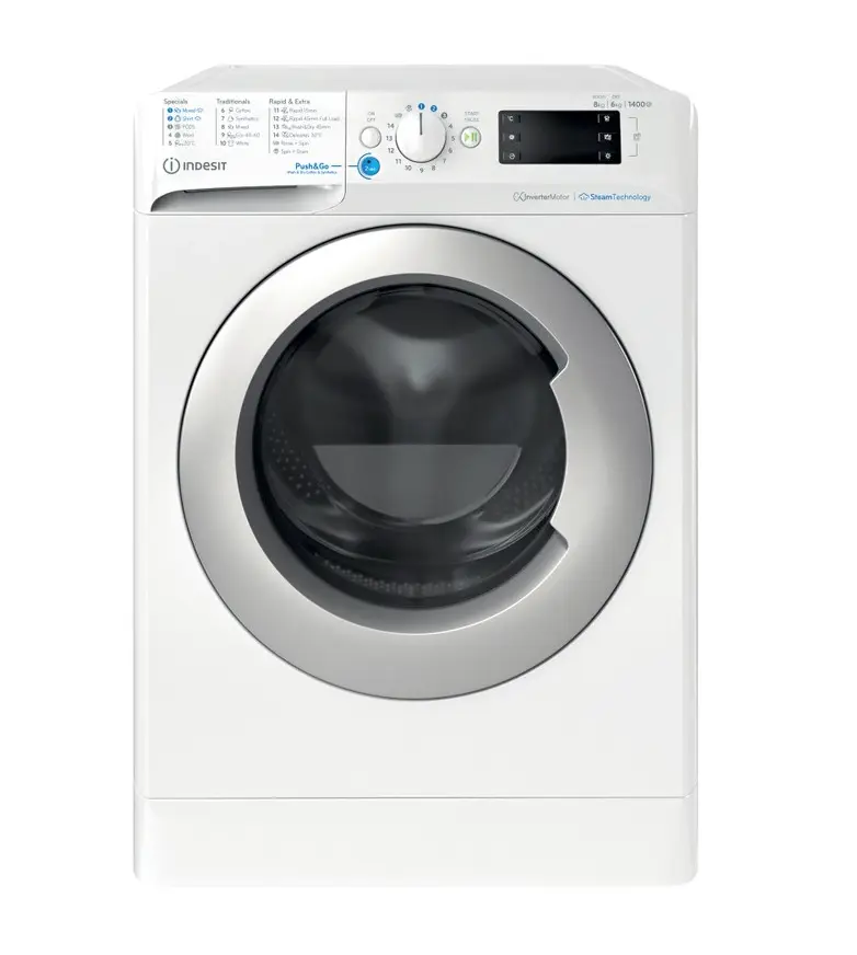 INDESIT Mašina za pranje i sušenje veša BDE 86436 WSV EE, 6kg, Inverter, Para, Bela