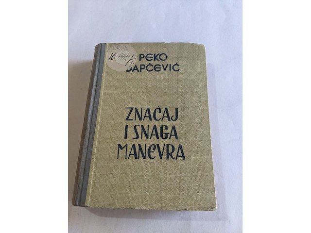 Značaj i snaga manevra, Peko Dapčević