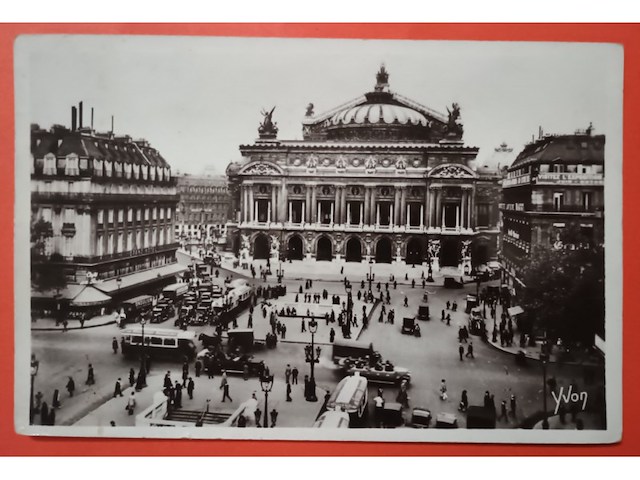 PARIS -OPERS SQUARE-POST CARD..1932.G.-PUTOVALA ZA BG