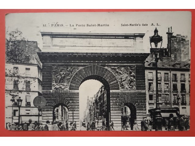 PARIS-LA PORTE ST.MARTIN-CARTE POSTALE 1932.GODINA