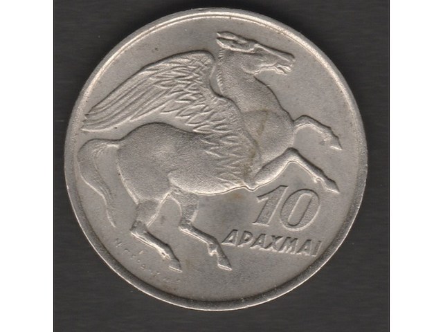 10 Drachmai, Drahmi-1973-Grčka, Greece-Pegaz, Feniks