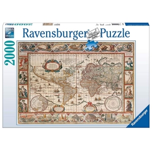Ravensburger puzzle (slagalice)- Mapa sveta iz 1650te