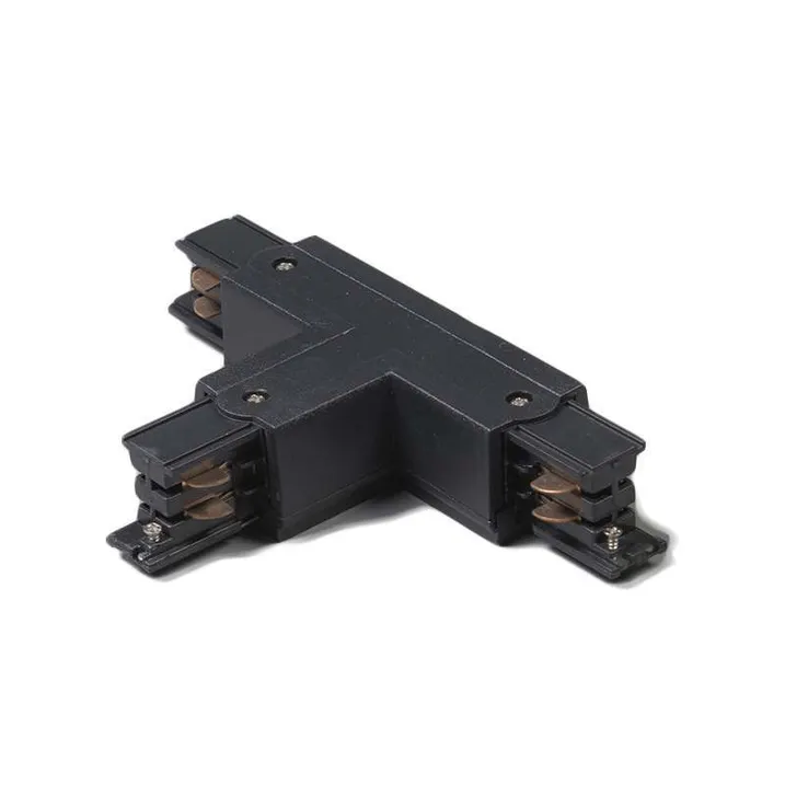 T-konektor za 3-faznu šinu crni levi gornji - 3-fazni