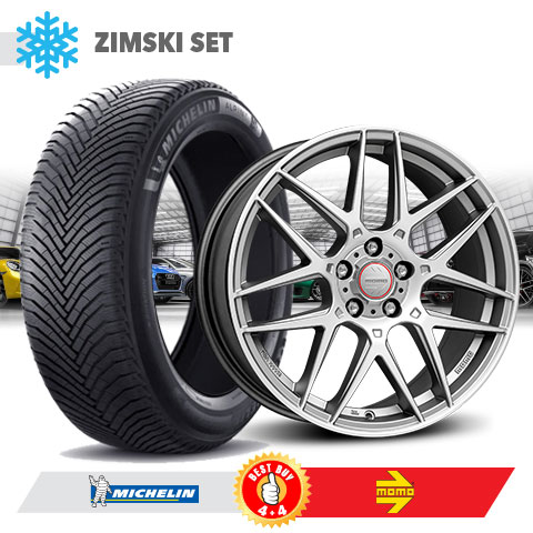 235/55 R18 SET Z MICHELIN + MOMO COM TS SIL 5/114.3 + TPMS