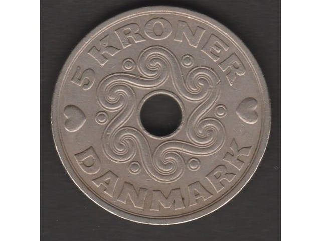 5 Kroner, Kruna - 1991 - Denmark, Danska