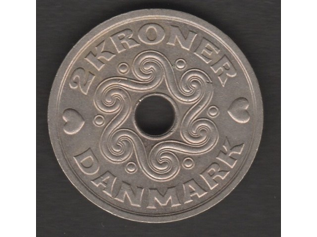 2 Kroner, Krune - 1993 - Danska, Denmark