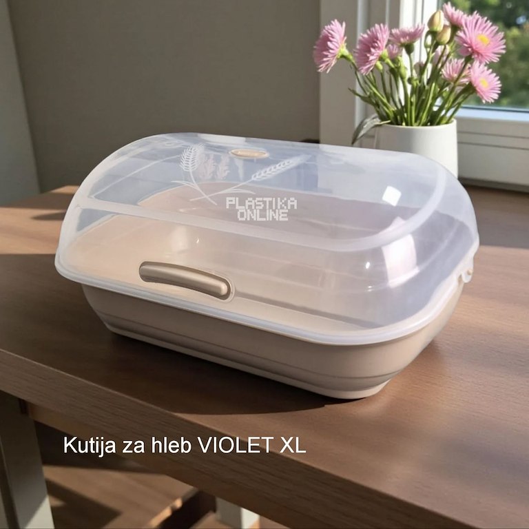 Kutija za hleb VIOLET – XL bež