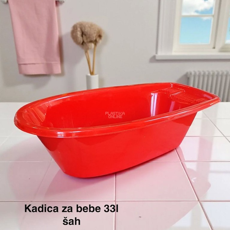 Kadica za bebe 33l ŠAH crvena