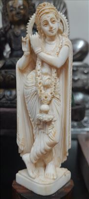 Anglo / Indian carved Ivory Krishna 1880 - 1920