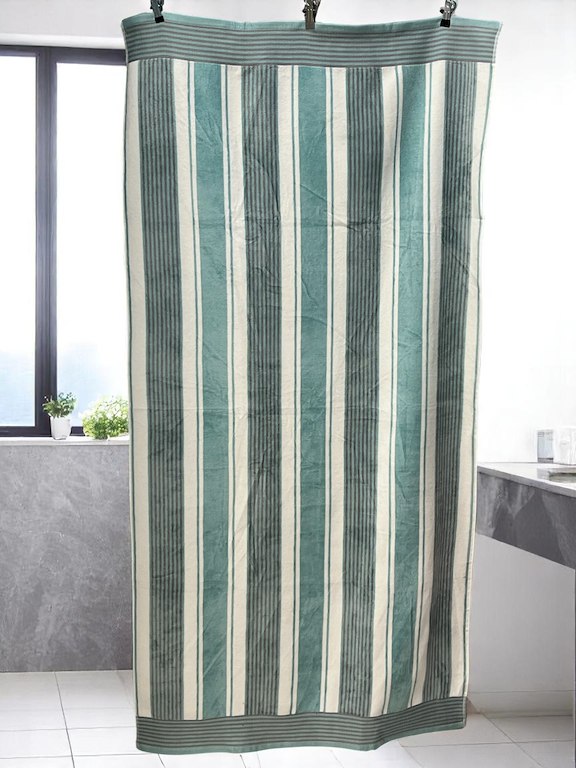 Plažni peškir “Mint Stripes” – 82×160 cm, 100% pamuk A31