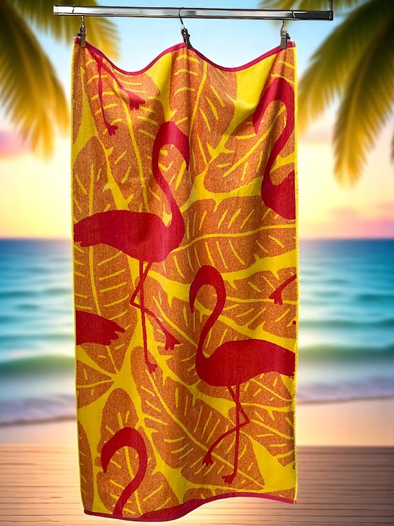 Plažni peškir „Flamingo Tropic“ – 94×168 cm | 100% Pamuk