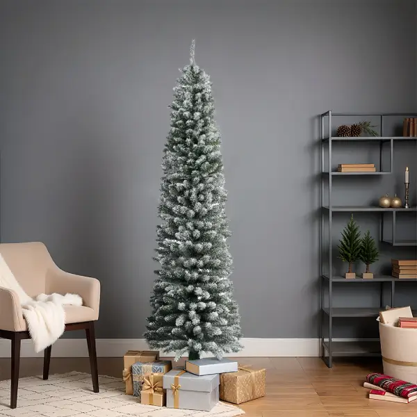 Novogodišnja jelka 240 cm snežna Pencil pine snowy Everlands 68.4023