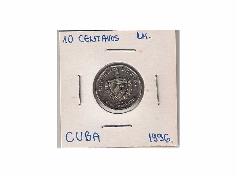 a6 Cuba Kuba 10 centavos 1996.