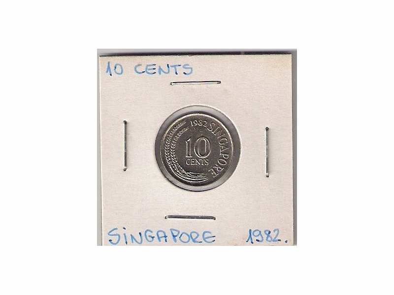 a7 Singapore Singapur 10 cents 1982. UNC