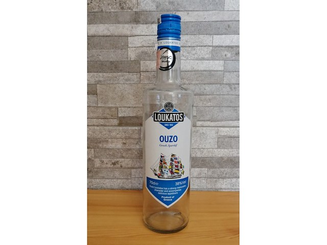 Saklena flaša 0.7 L prazna ( LOUKATOS OUZO )