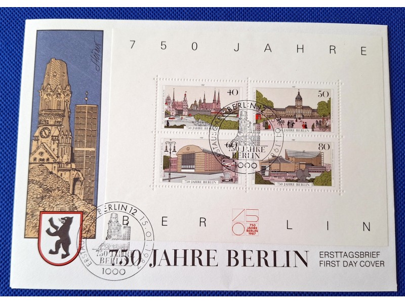 Nemačka BERLIN FDC 1987. Blok br. 8