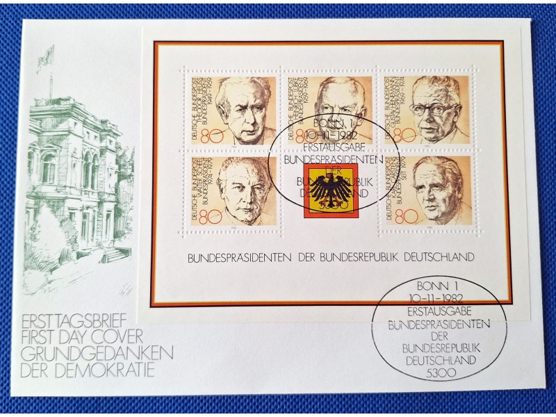 Nemačka BRD FDC 1982. Blok br. 18