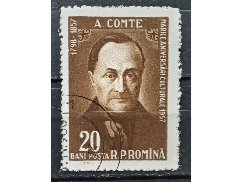 RUMUNIJA 1958 - KULTURA A.COMTE