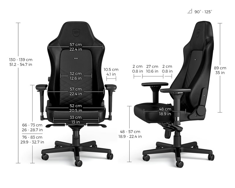 NOBLECHAIRS HERO Gaming stolica crna