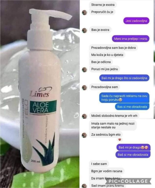 Limes Aloe Vera – losion/krema za telo, 200 ml. - Formula obogaćena