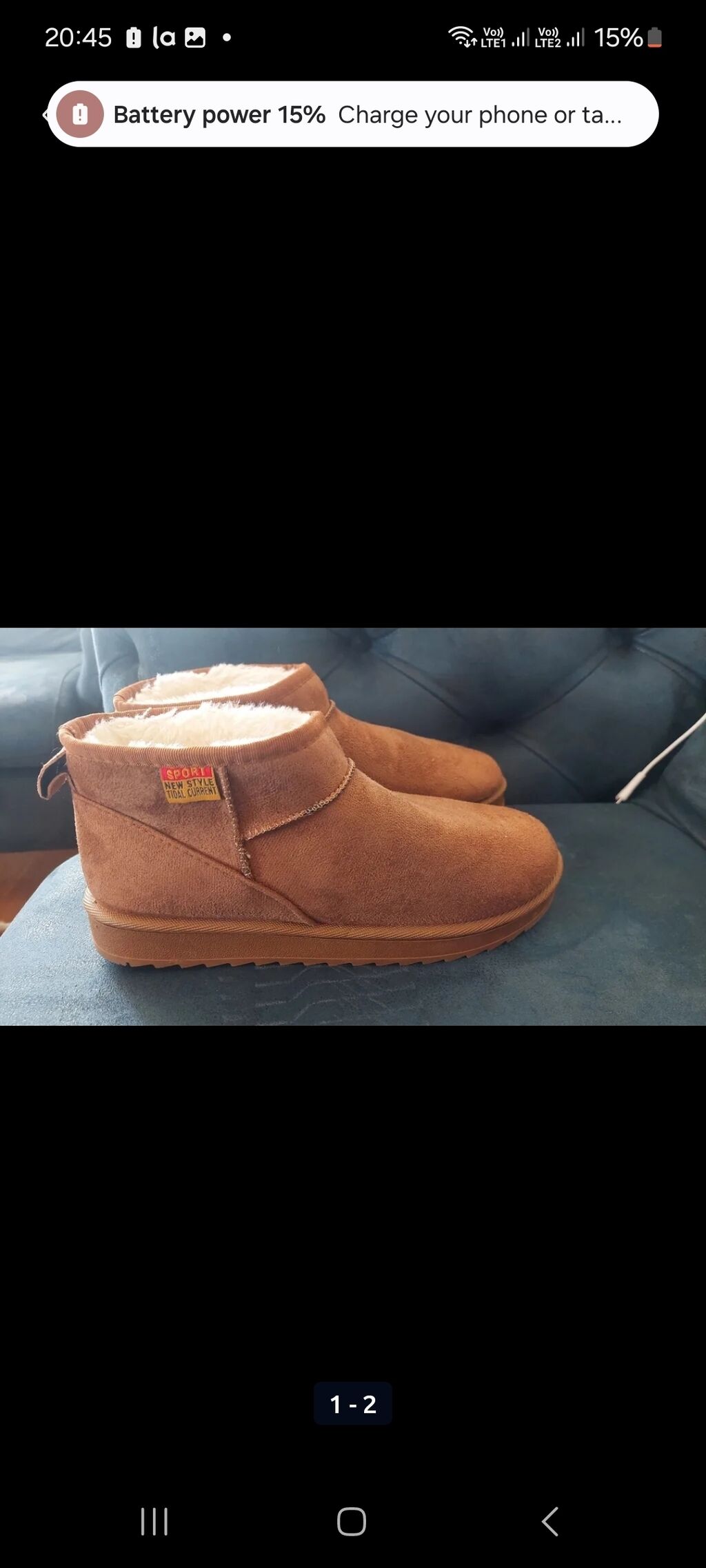 Ugg mini čizme, bоја - Braon, 40