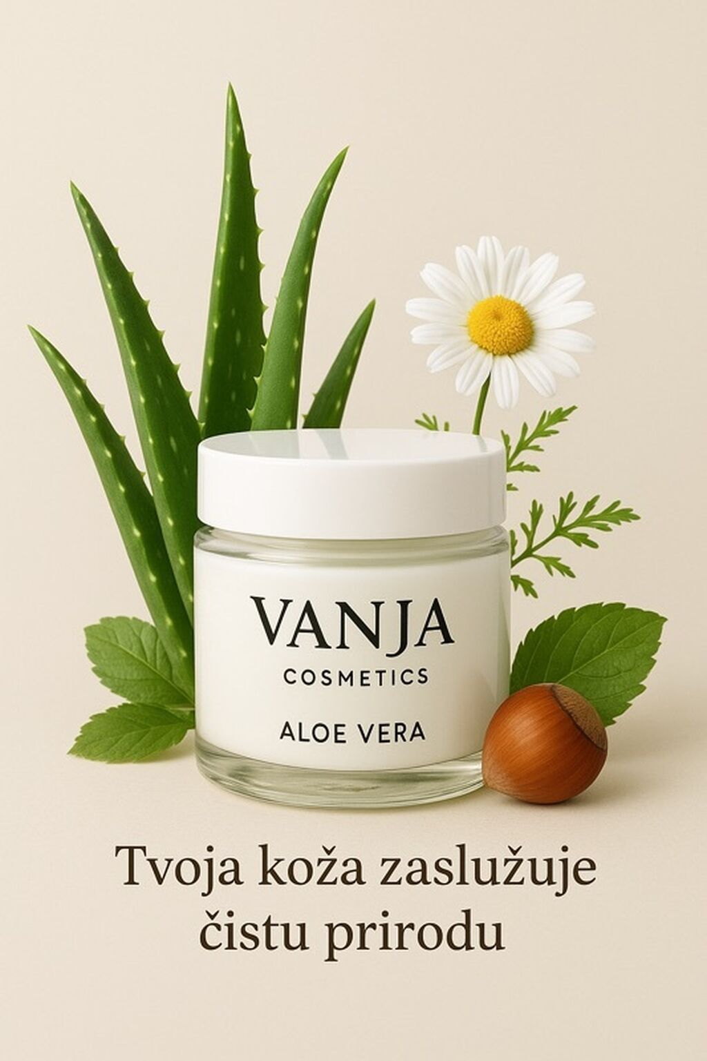 VANJA Cosmetics – Aloe Vera krema za lice Prirodna hidratantna krema