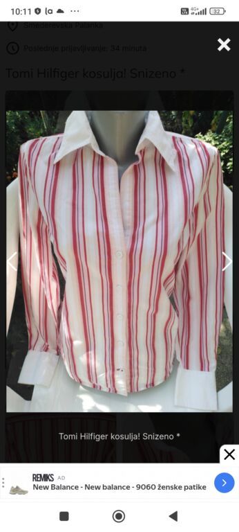 RASPRODAJA!!Tommy Hilfiger ženska košulja na pruge - Klasičan kroj sa
