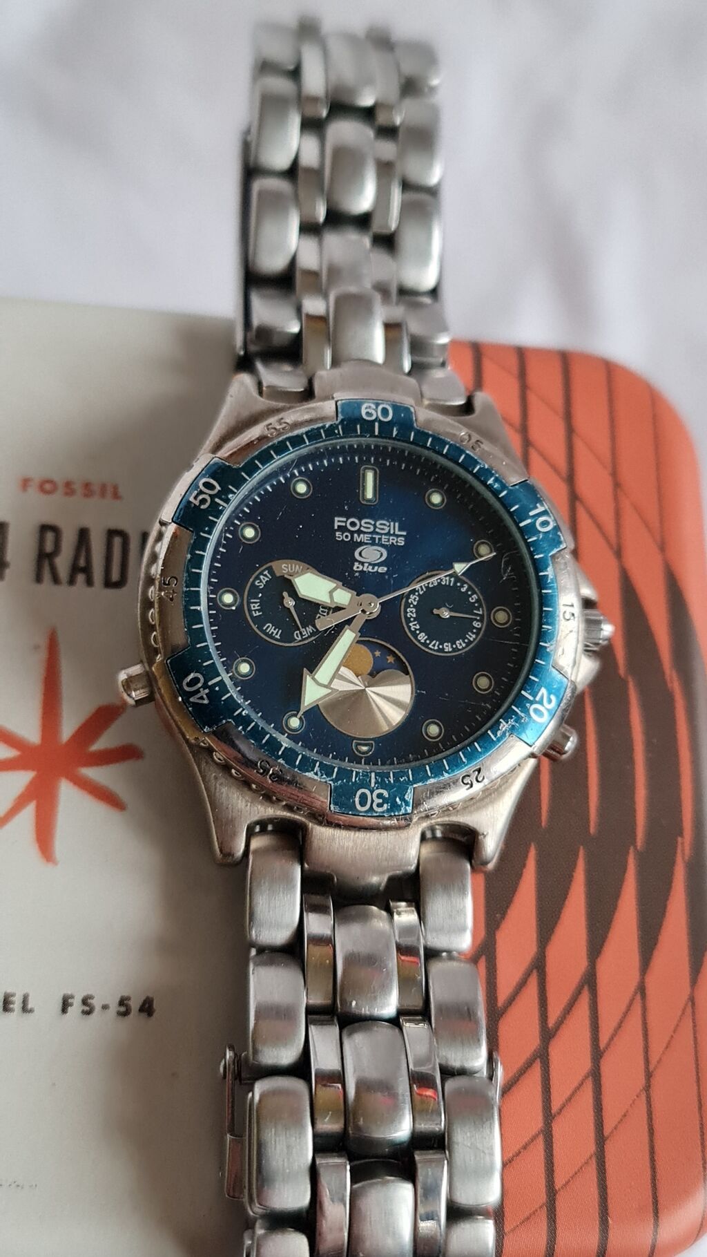 Fossil muški ručni sat – model FS-54 (serija “54 Radio”) - Nerđajući