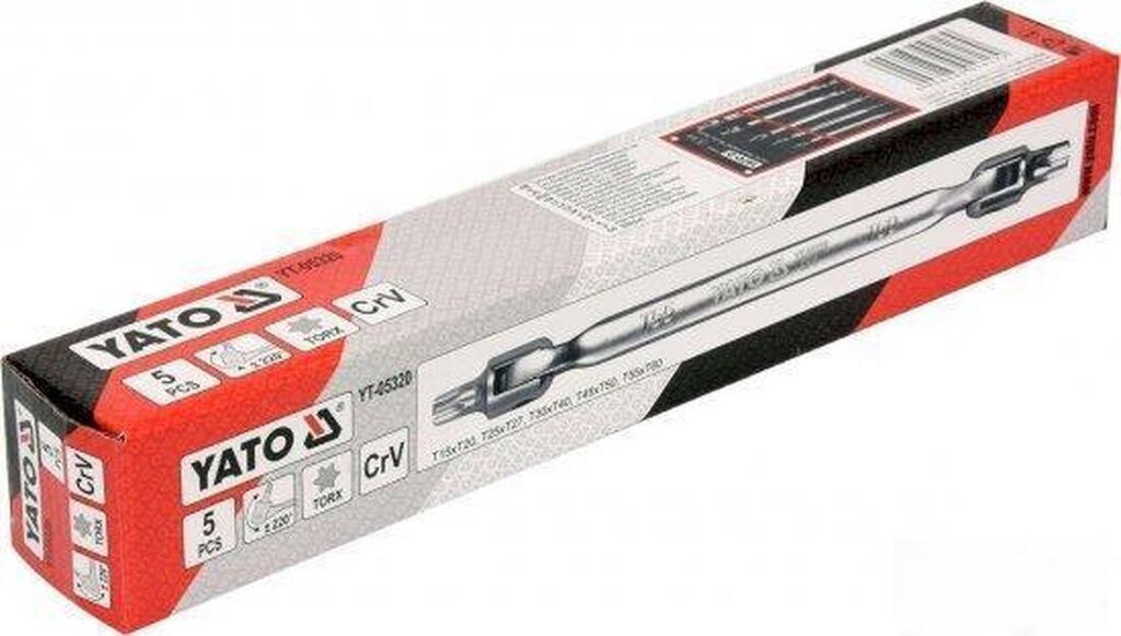 Set Torx ključeva sa spojem, 5 kom, T15-T60 – PROFI, YATO, Poljska Set